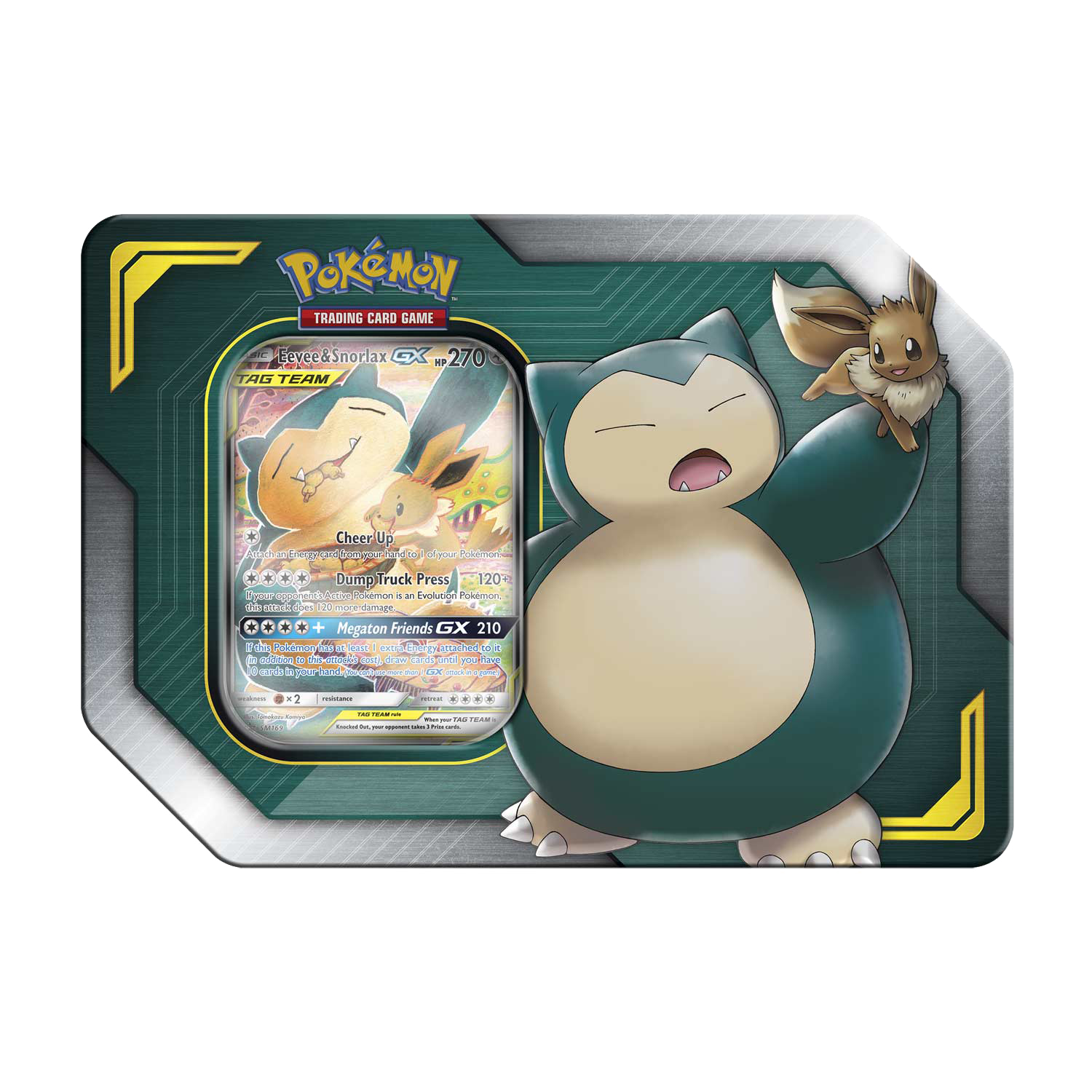 Pokémon TCG: Tag Team - Eevee & Snorlax GX Tin - Game Academia | Game Academia Singapore